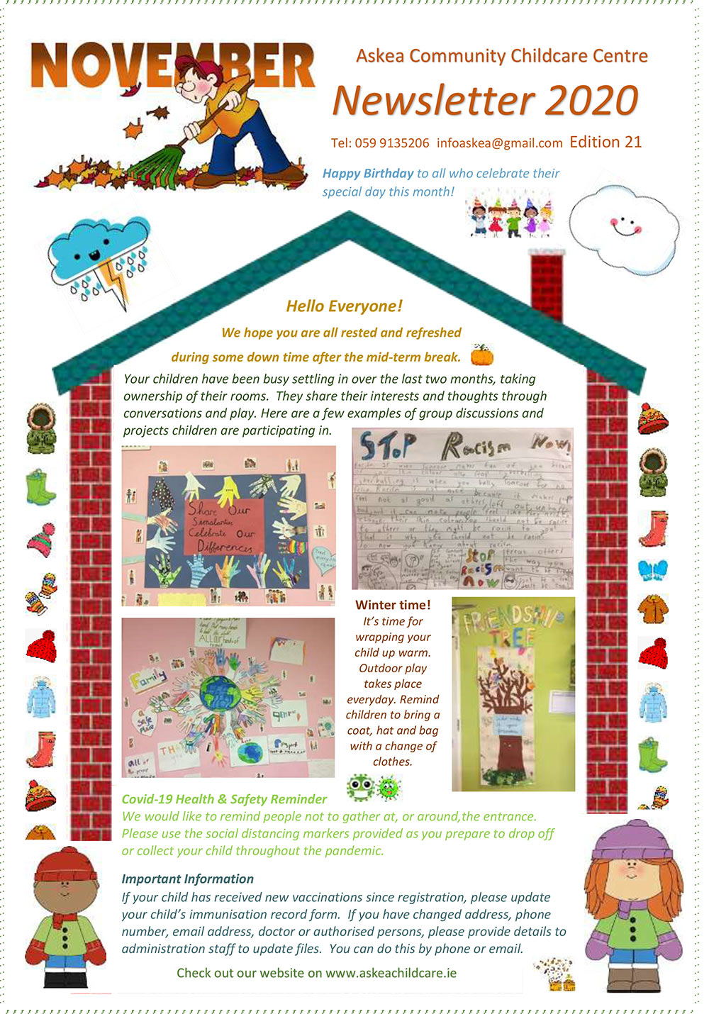 November Newsletter Askea Community Childcare Centre